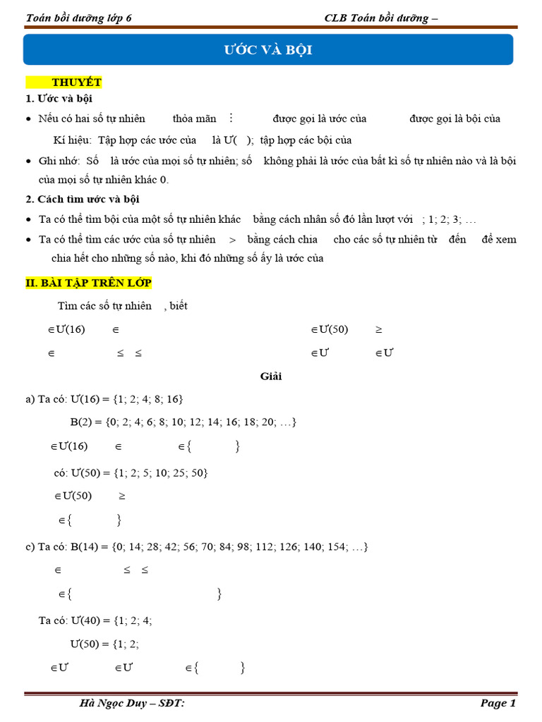Bc6a1 - NDBH + BTVN Ư C Và B I | PDF