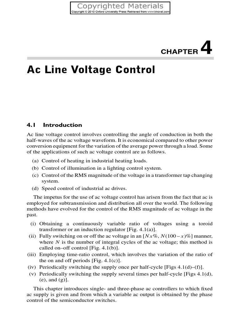 Ac Line Voltage Control: NX N X N | PDF