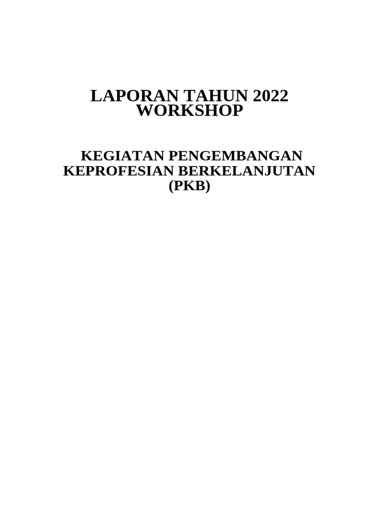 Ccontoh Laporan Pengembangan Diri B Darinah Ke-3 | PDF