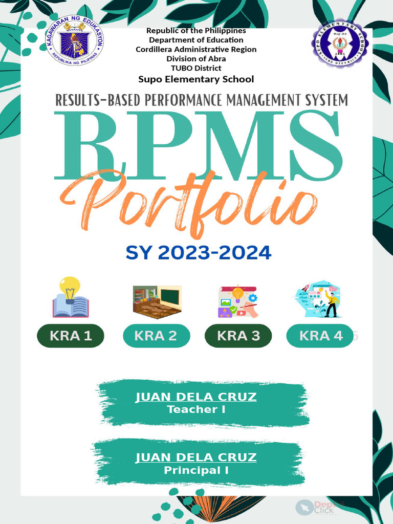 E-RPMS PORTFOLIO (Design 4) 2023-2024_DepEdClick | PDF