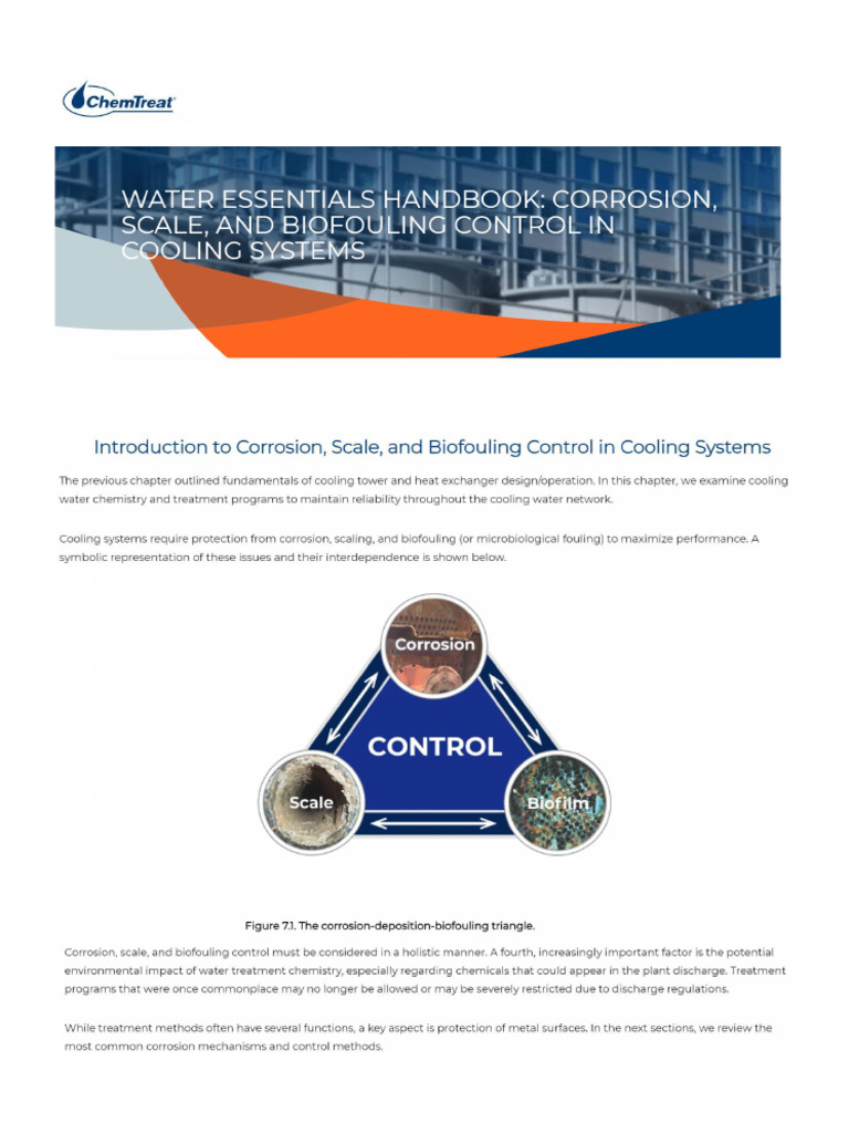ChemTreat Water Essentials Handbook-Corrosion, Scale, and Biofouling ... ChemTreat Water Essentials Handbook-Corrosion, Scale, and Biofouling ...