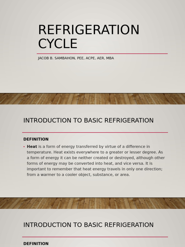 Refrigeration Cycle | PDF