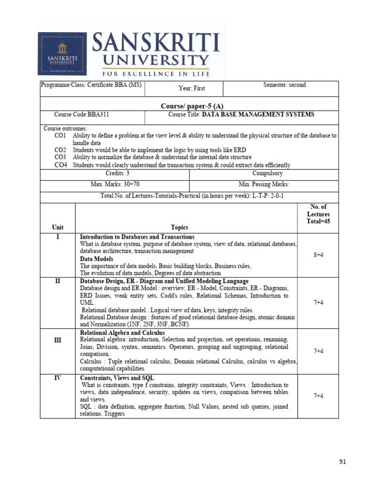 Data Base Management Systems I | PDF