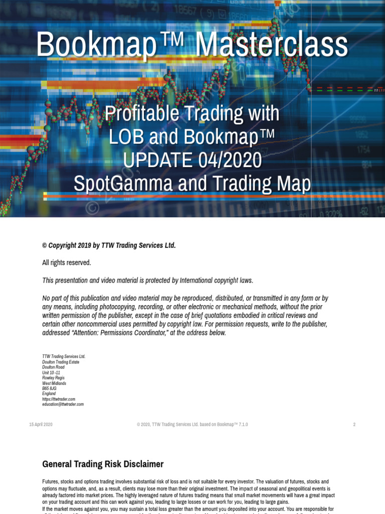 Bookmap Masterclass LOB and Bookmap UPDATE 042020 (Part 8) | PDF
