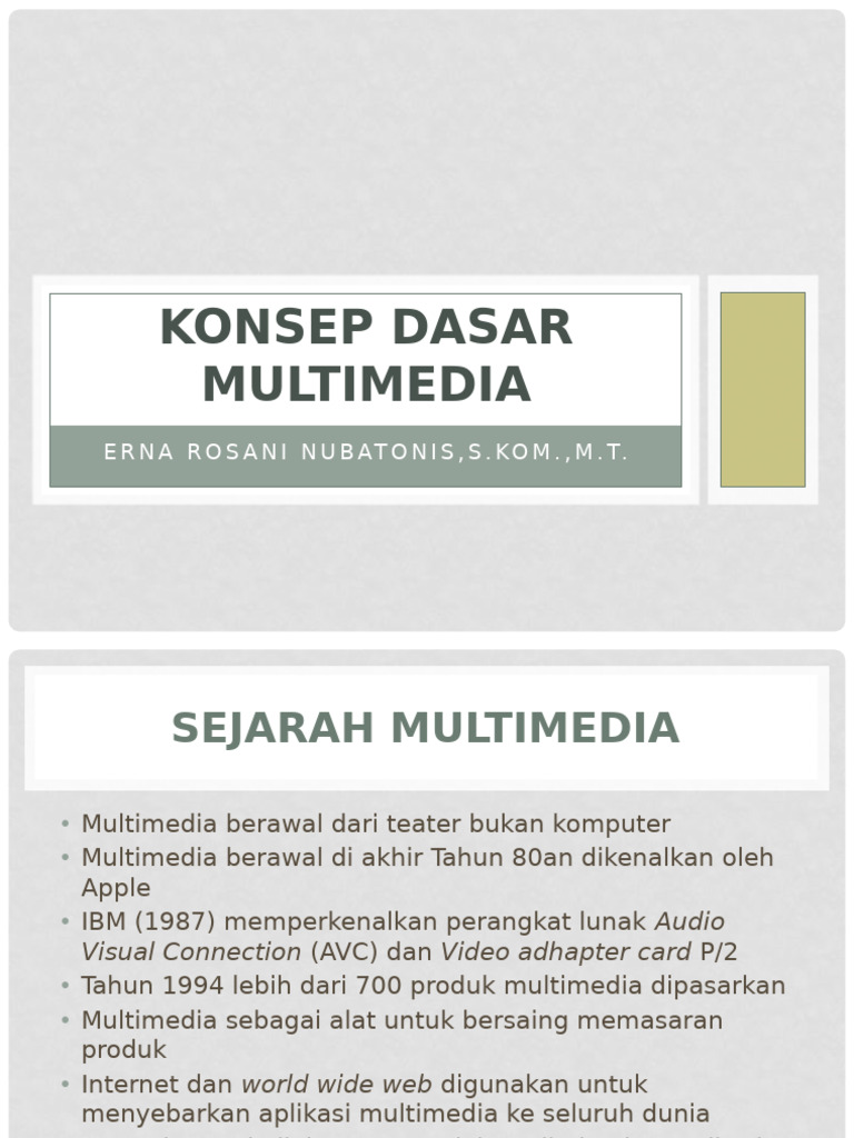 2 Konsep Dasar Multimedia | PDF