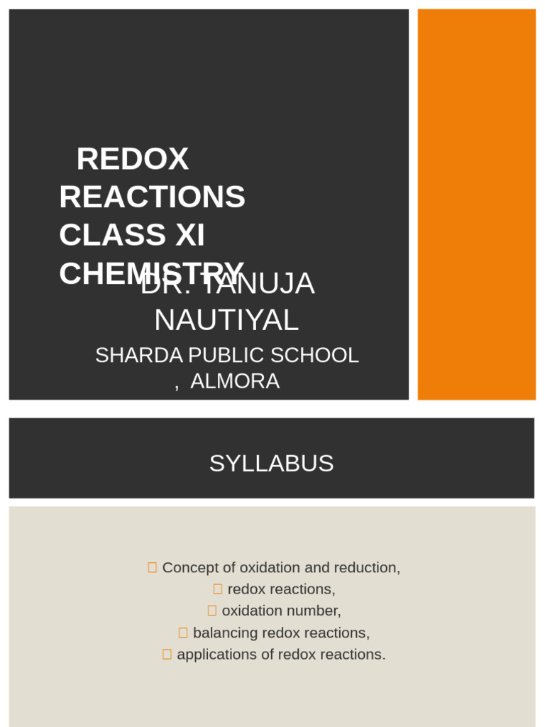 Downloaded (Redox Reactions) | PDF