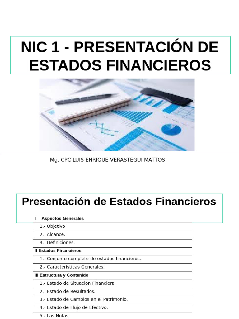Nic 1 - Presentación de Estados Financieros | PDF
