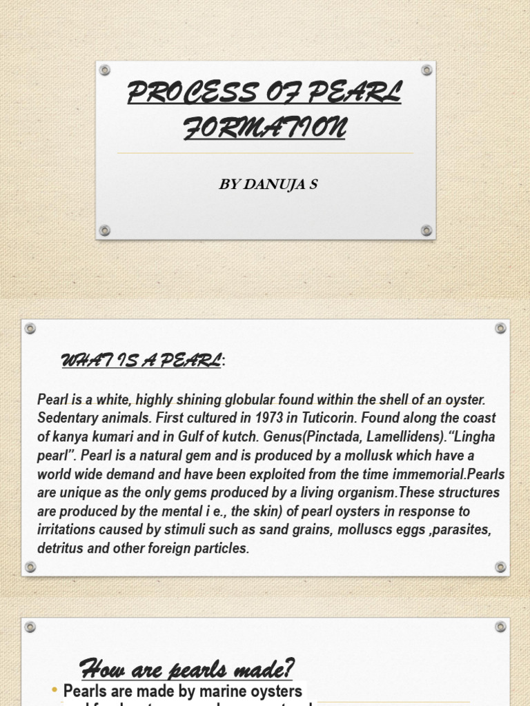 Process of Pearl Formation | PDF | Pearl | Mollusca