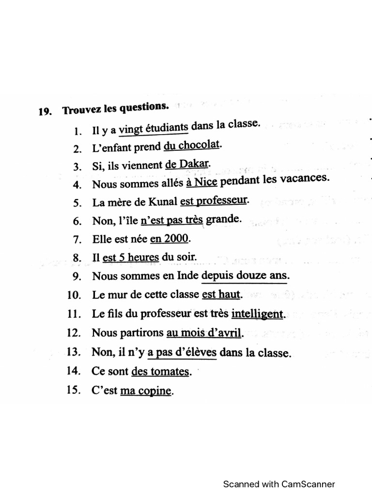 Trouvez La Question | PDF