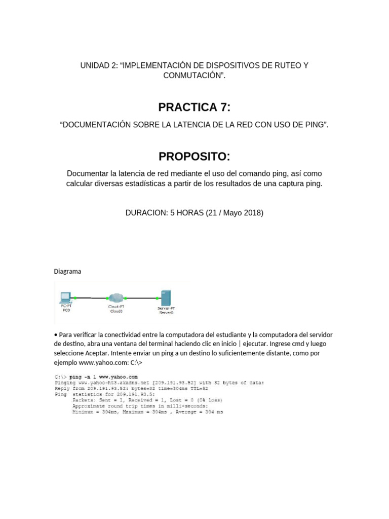 Practica 7 Manejo Deredes | PDF
