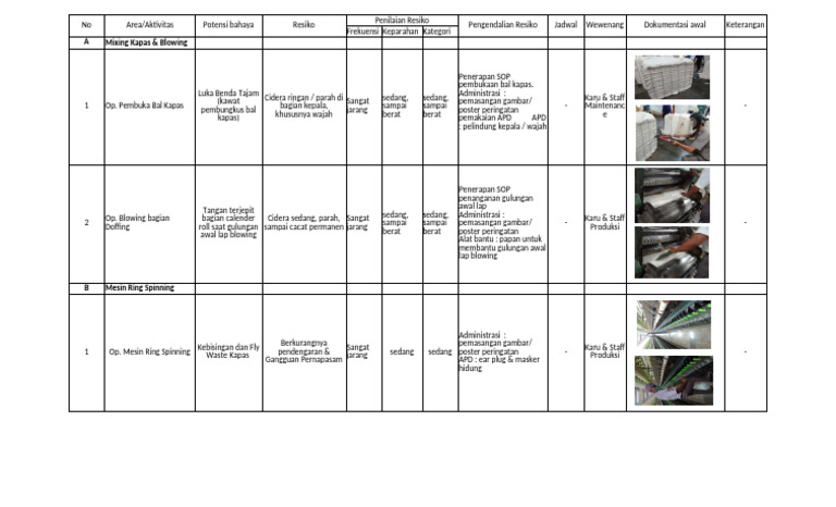 Contoh Form Identifikasi Bahaya | PDF