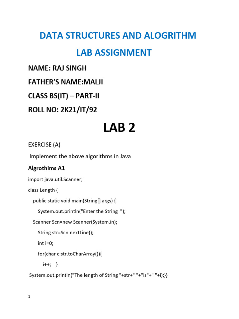 Dsa Lab Assignment | PDF