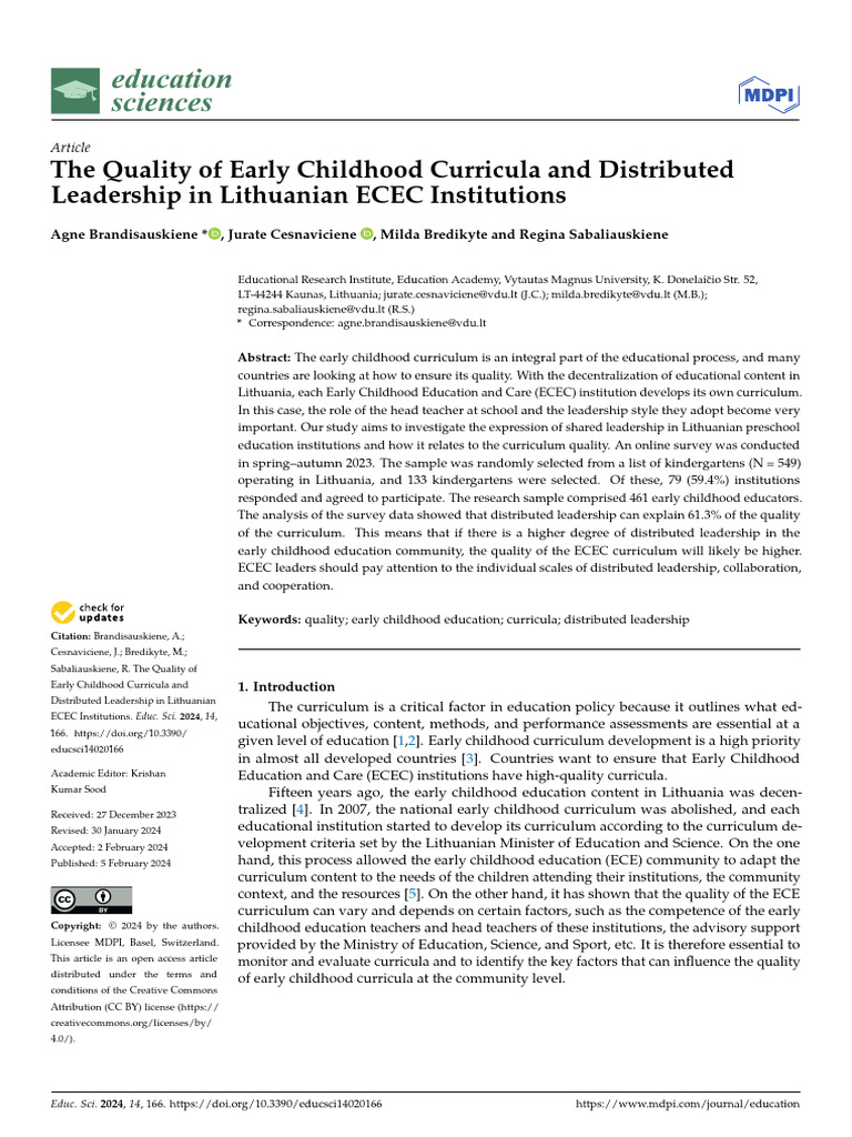 Quality in ECEC | PDF