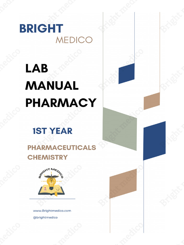 1st Year-Pharmaceutical Chemistry - D.pharma Lab Manual - Bright Medico | PDF