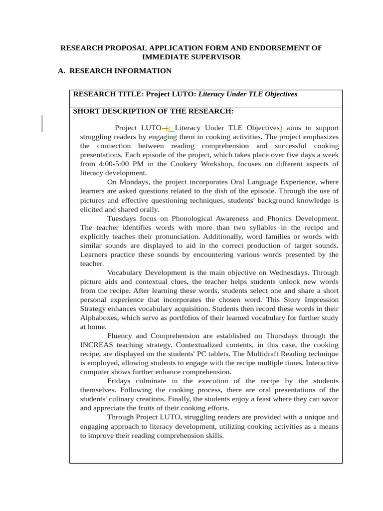 Research Proposal Template | PDF