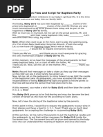 Baptism Reception Program Flow | PDF