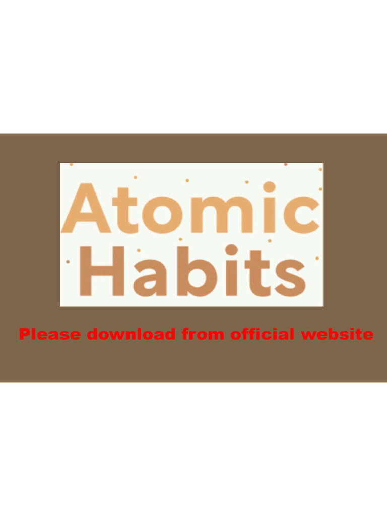 Atomic Habits An Easy and Proven Way To Build Good Habits and Break Bad ...