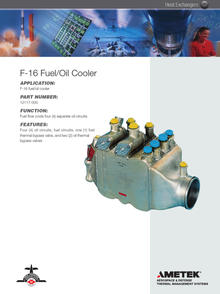 Proof F 16 Fuel Oil Cooler HT | PDF