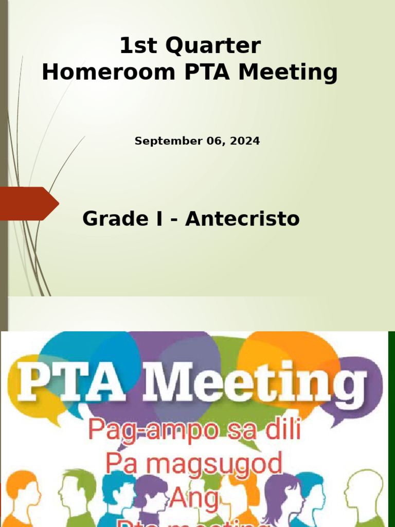 1st Quarter PTA Meeting 24 25 (1) Grancapal | PDF | Career & Growth