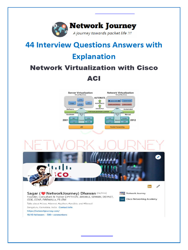 Interview Questions and Answers of CISCO ACI 1700379802 | PDF