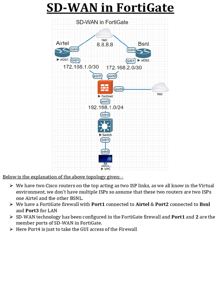 SD WAN in FortiGate 1697602670 | PDF