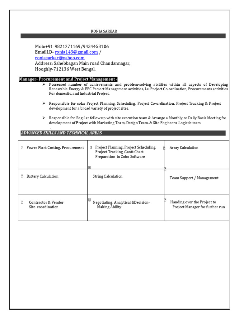 Ronia+CV | PDF