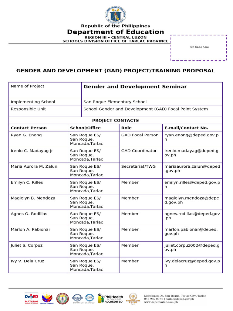 SRES HRD GAD 04 Project Proposal - Docx 2024 | PDF