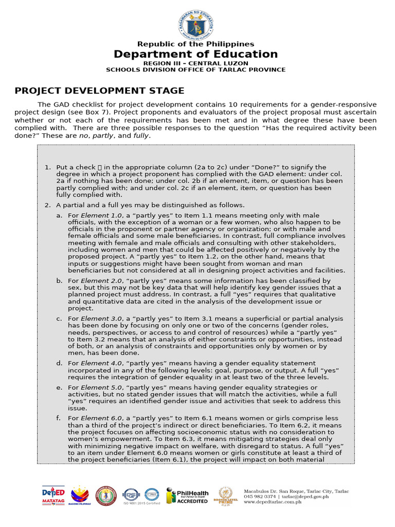 SRES-GAD-06-HGDG-Checklist 2024 | PDF