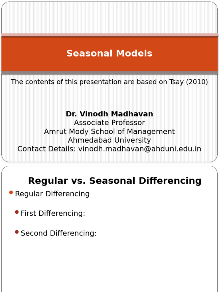 Seasonal Models | PDF