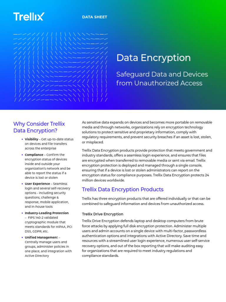 Trellix Drive Encryption Datasheet | PDF