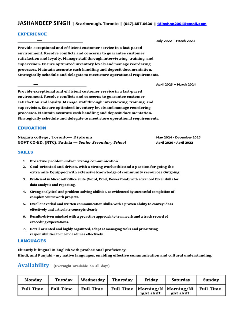 JASHANDEEP RESUME | PDF