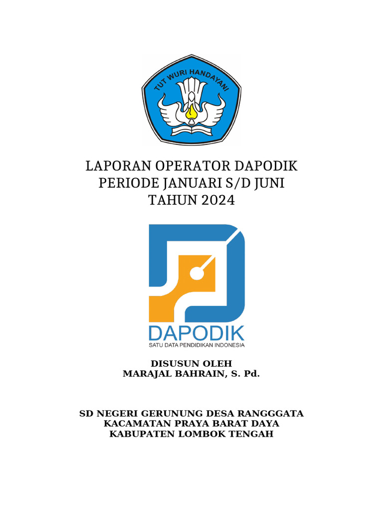 Laporan Operator Dapodik-Ijonk | PDF