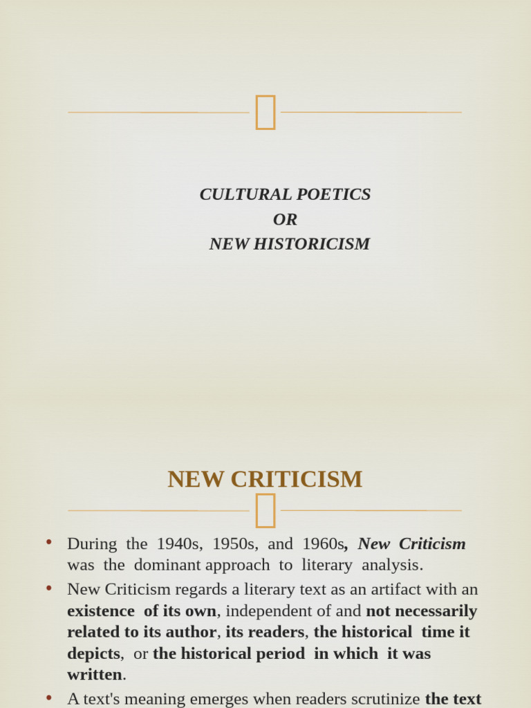 New Historicism Literary Theory | PDF