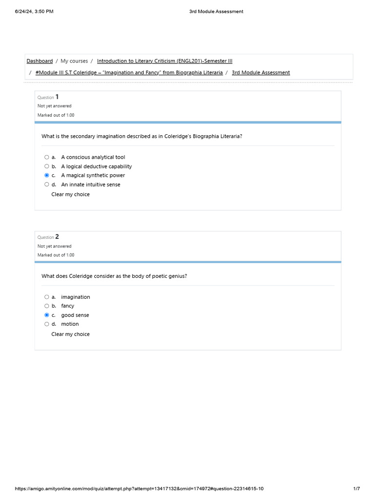 3rd Module Assessment Sem 3 Lit Criticism | PDF