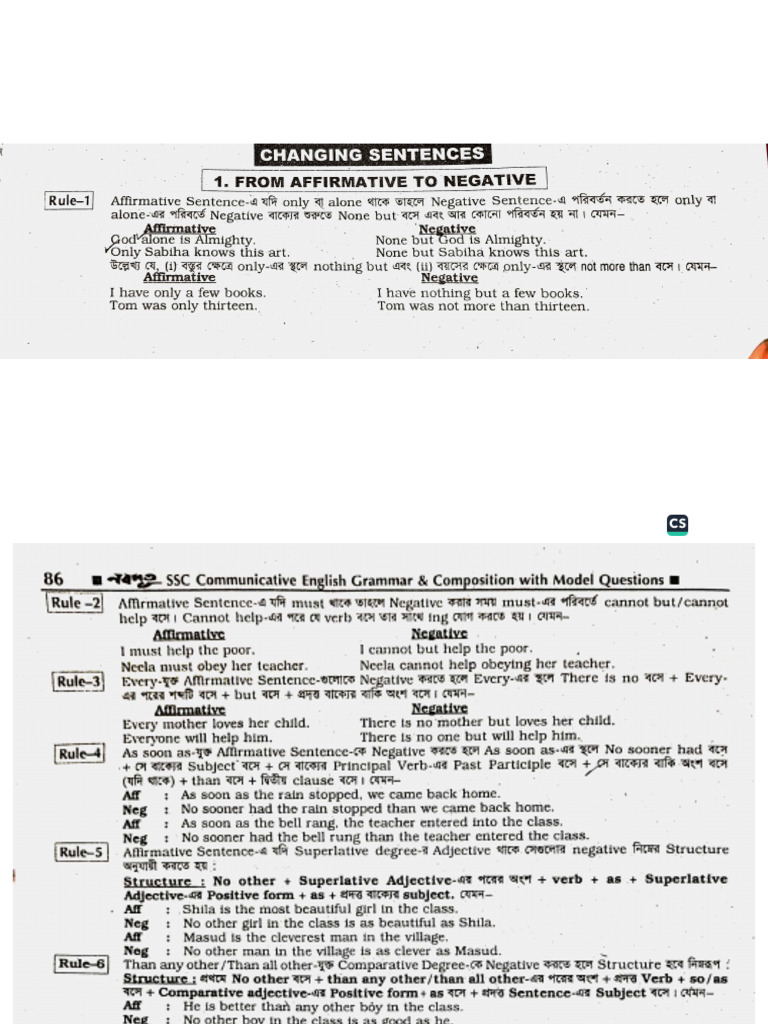 Changing Sentence | PDF