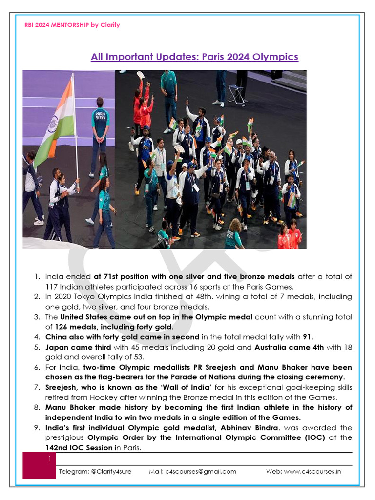 Olympic Update | PDF
