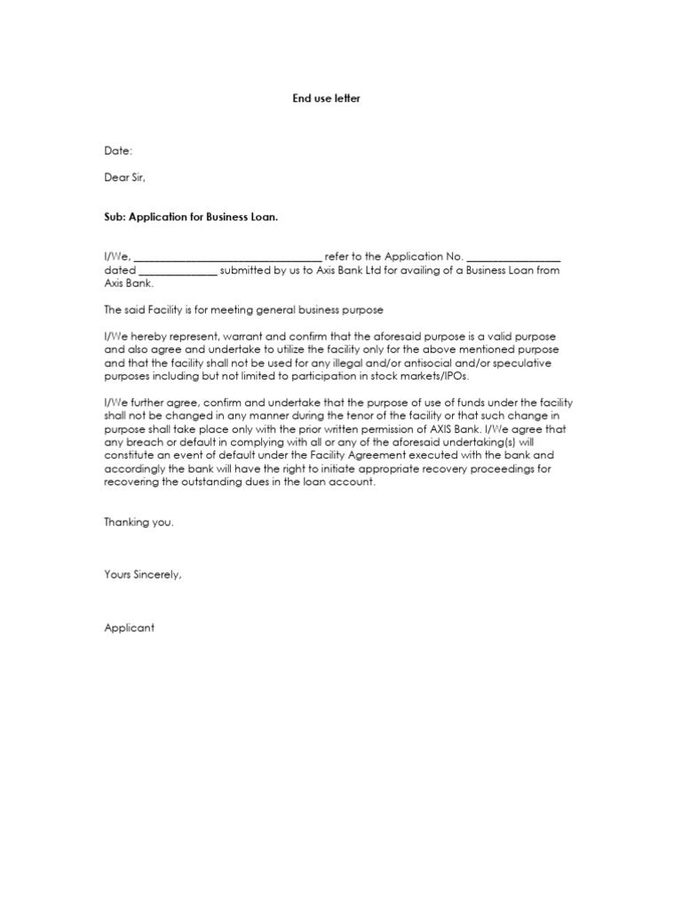 End-Use-Letter Format | PDF