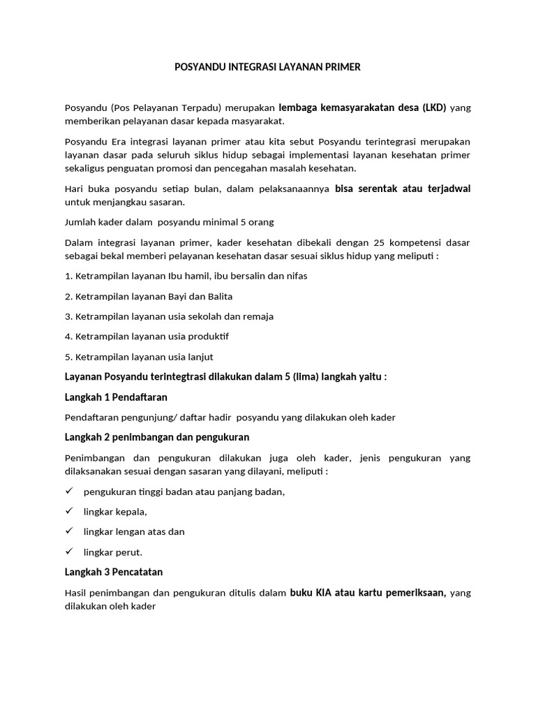 Posyandu Ilp | PDF