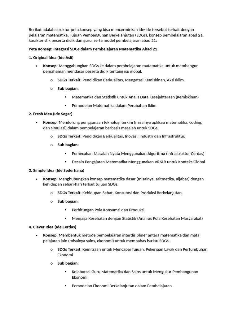 Berikut Adalah Struktur Peta Konsep Yang Bisa Mencerminkan Ide | PDF