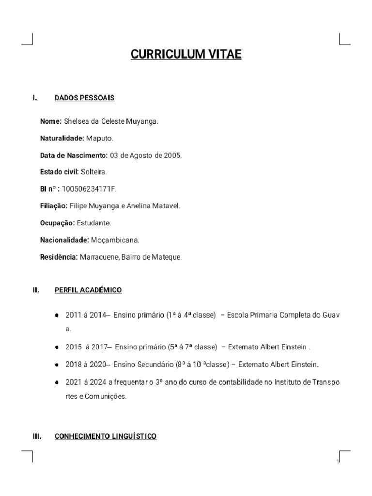 Curriculum Shelsea (1) - Phoenix | PDF