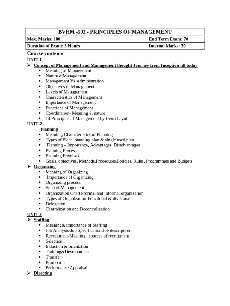 PRINCIPLES OF MANAGEMENT-HM | PDF