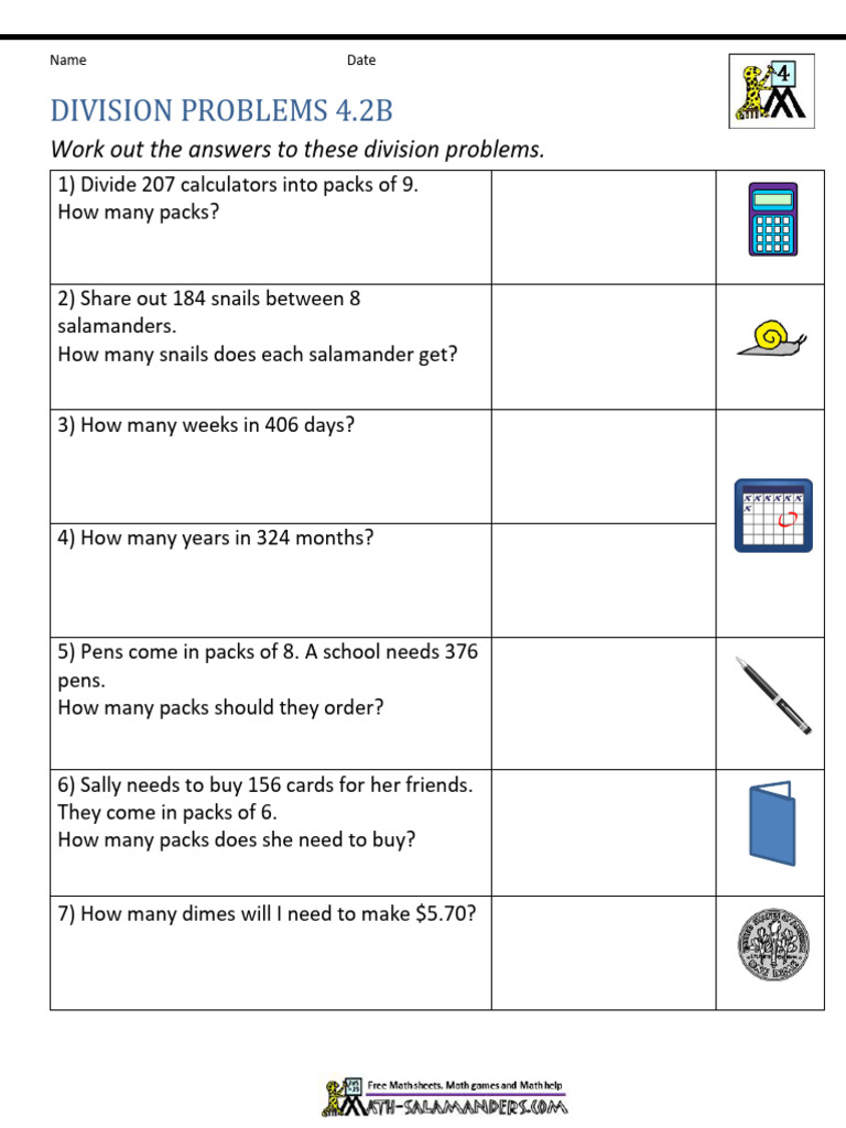 Final H.W.division-problems-Worksheet (1) - Unlocked | PDF