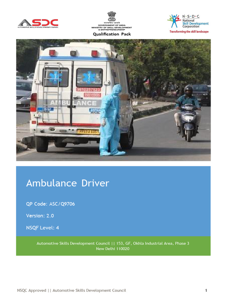 ASC - Q9706 - v2.0 - Ambulance Driver | PDF