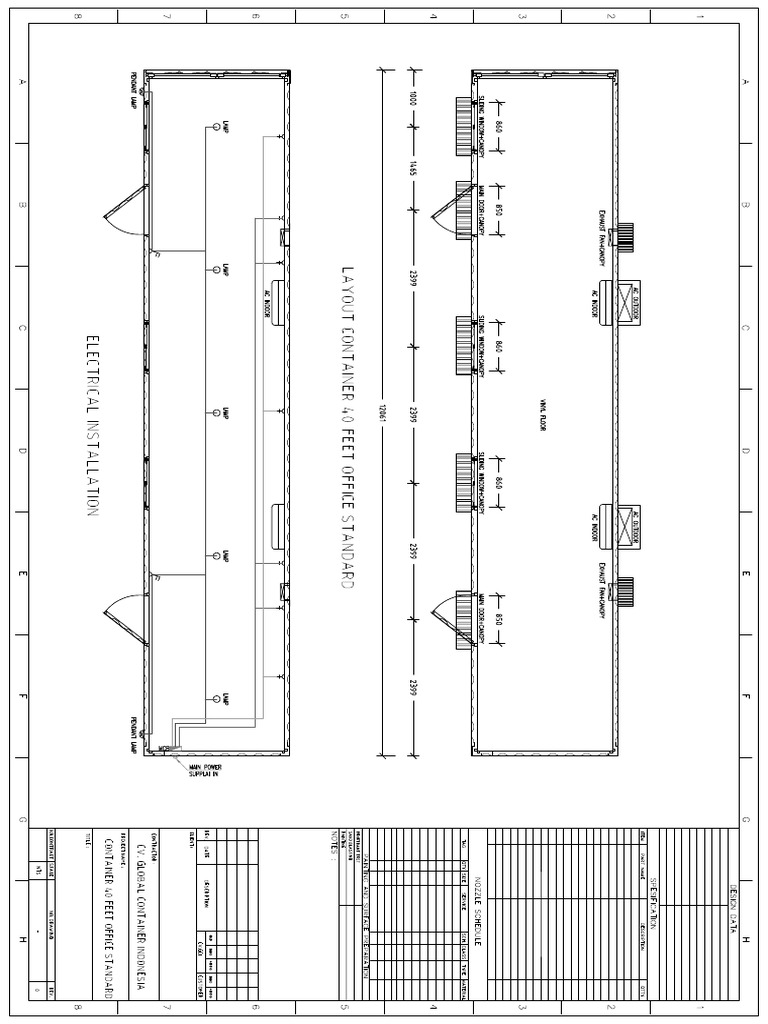 Gambar Layout Container 40 Feet Office Standar | PDF