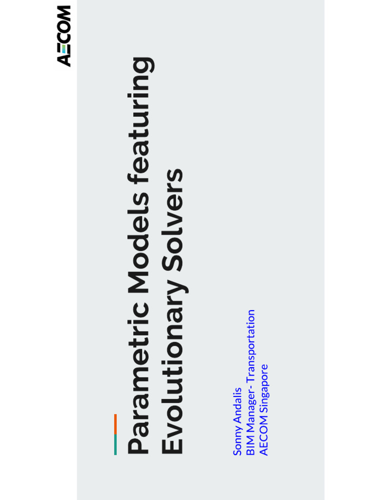 Parametric Models featureing evolutionary solvers | PDF Parametric Models featureing evolutionary solvers | PDF