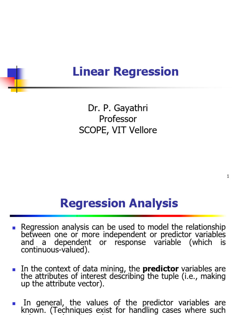 Linear regression | PDF Linear regression | PDF