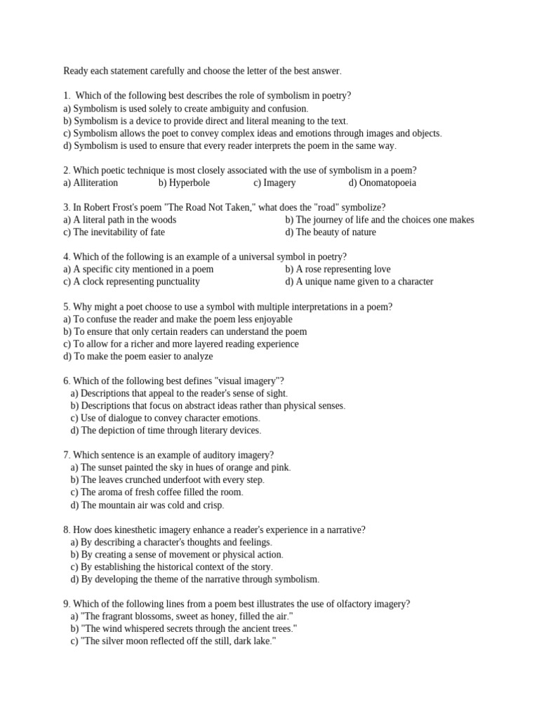 Understanding Symbolism in Poetry | PDF | Poetry | Art