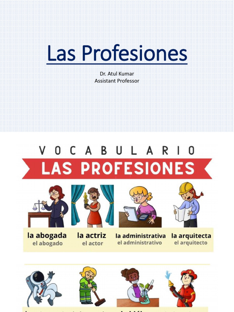 Professions in Spanish | PDF | Wellness