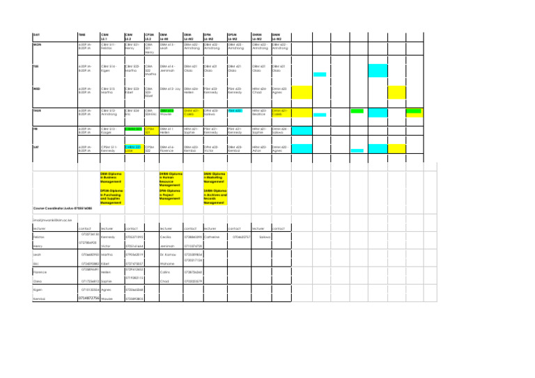 Revised-Online Timetable | PDF