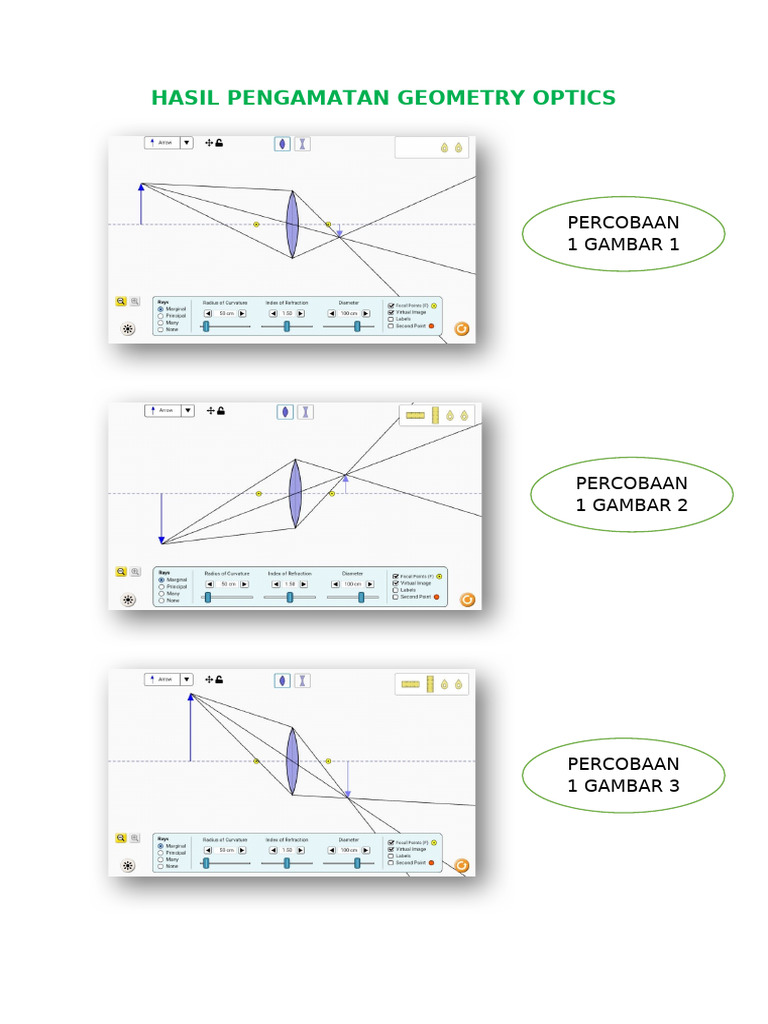 HASIL SCREENSHOT GEOMETRY OPTICS | PDF